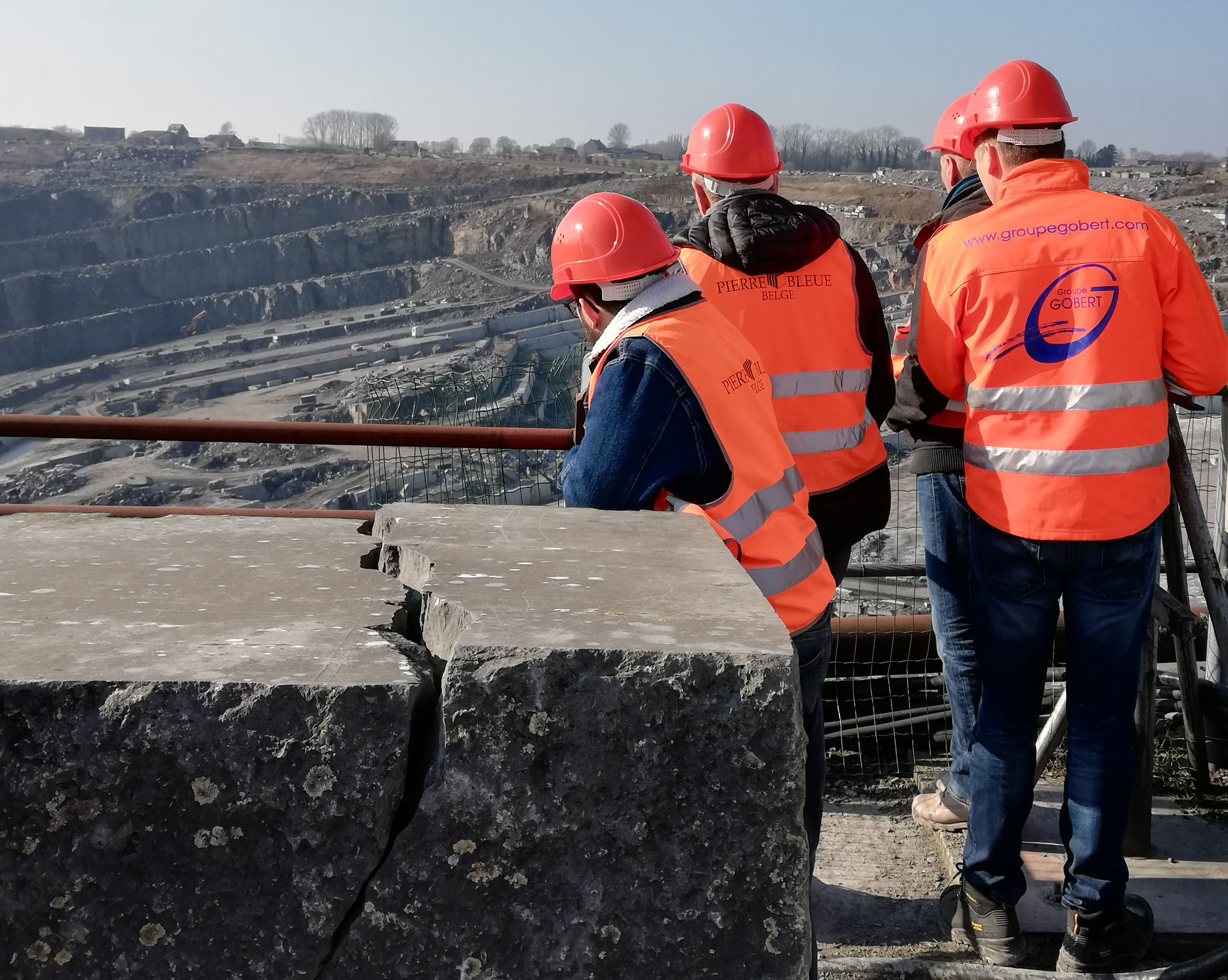 Professionals - Visit our mine - Belgian Blue Stone