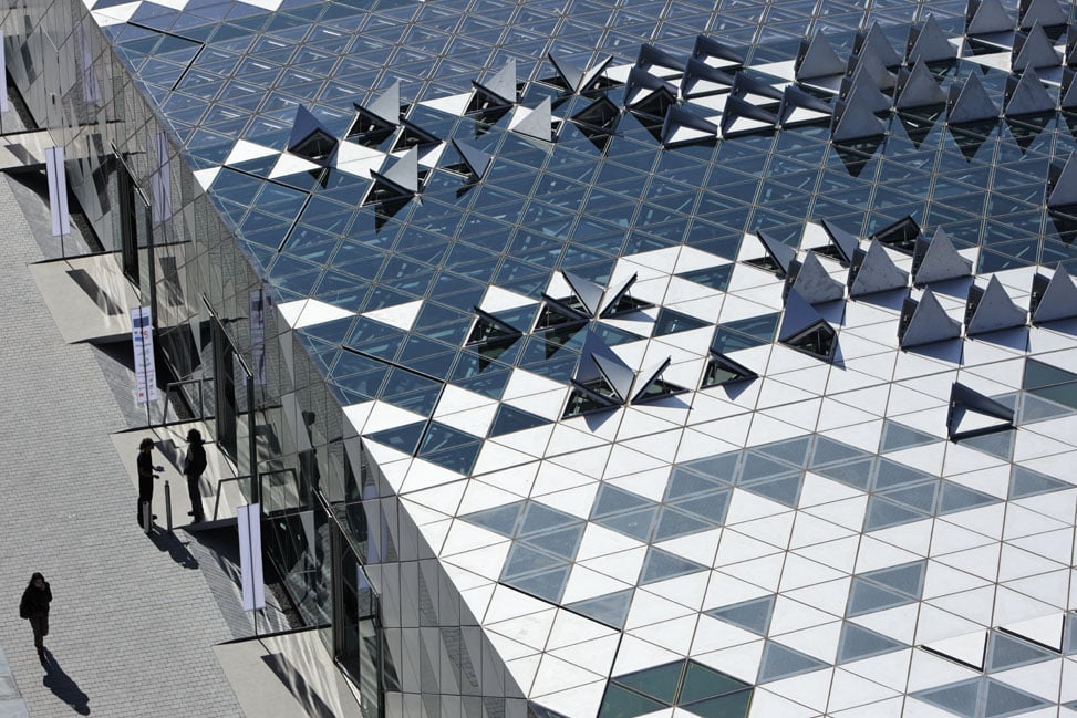 Cité du Design: Belgian blue stone pavers to decorate the exteriors