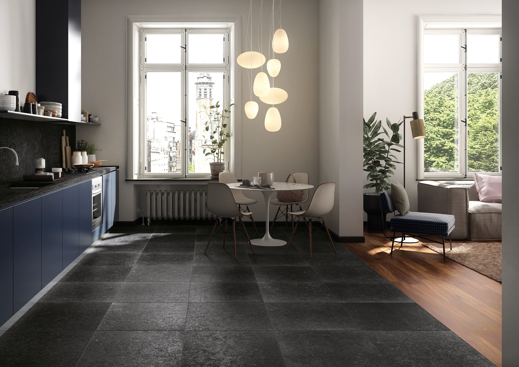 A Belgian Blue Stone interior project? How do I choose my finish?